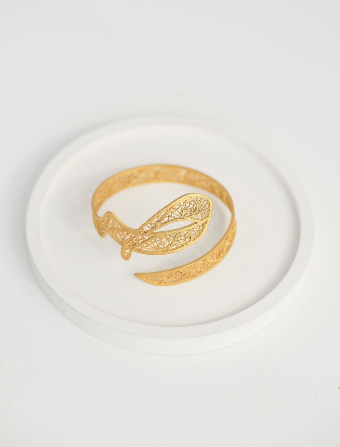 FILIGREE SPELL IT OUT BANGLE - GOLD PLATED | Sara Omran Jewelry